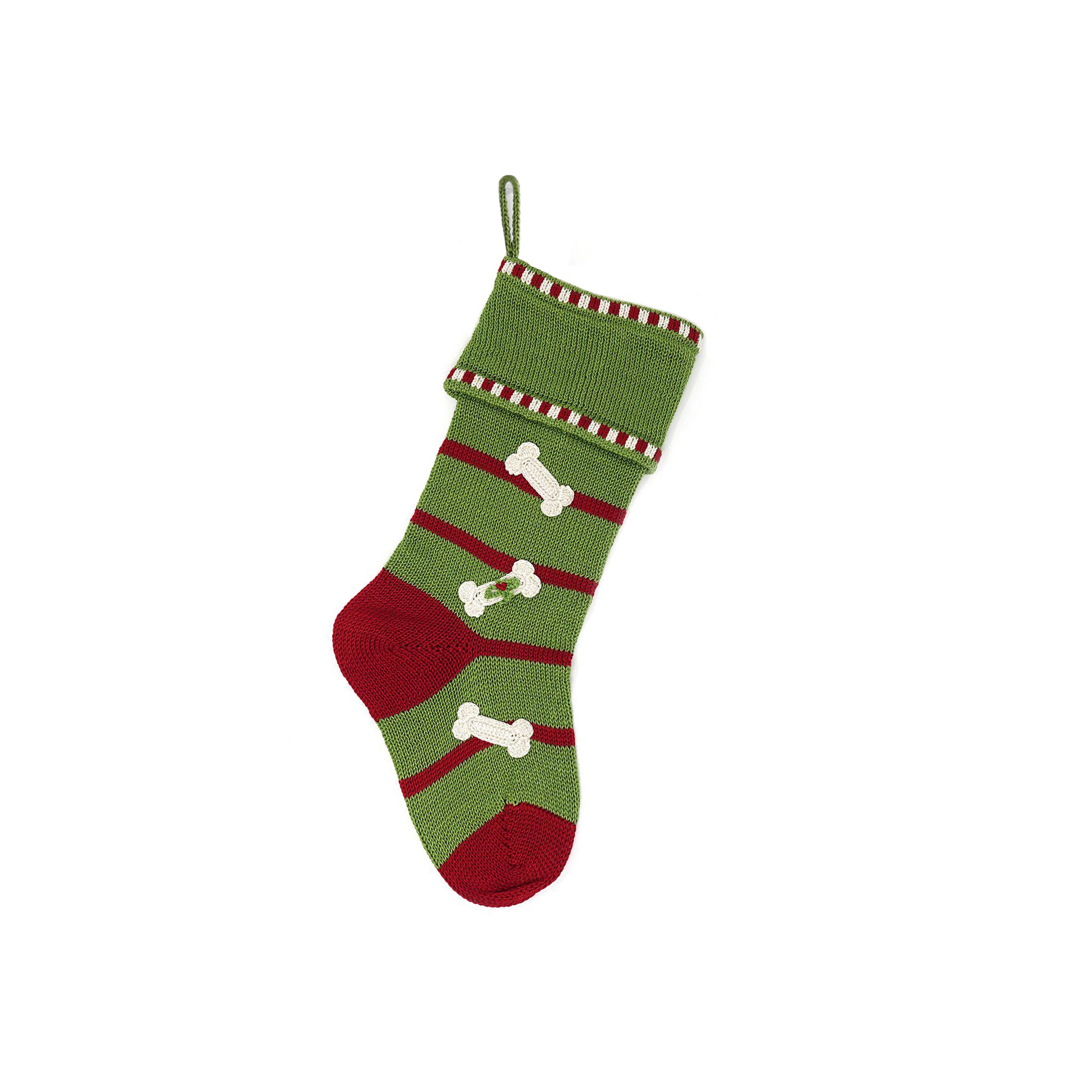 Dog Bone Stocking - Green – Birch & Twine